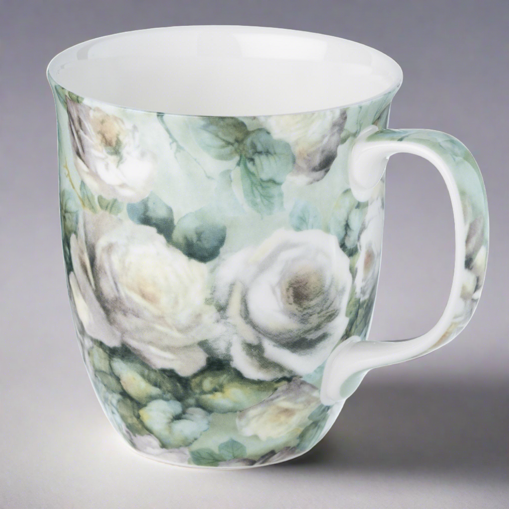 Chintz White Roses Java Mug | McIntosh Shop