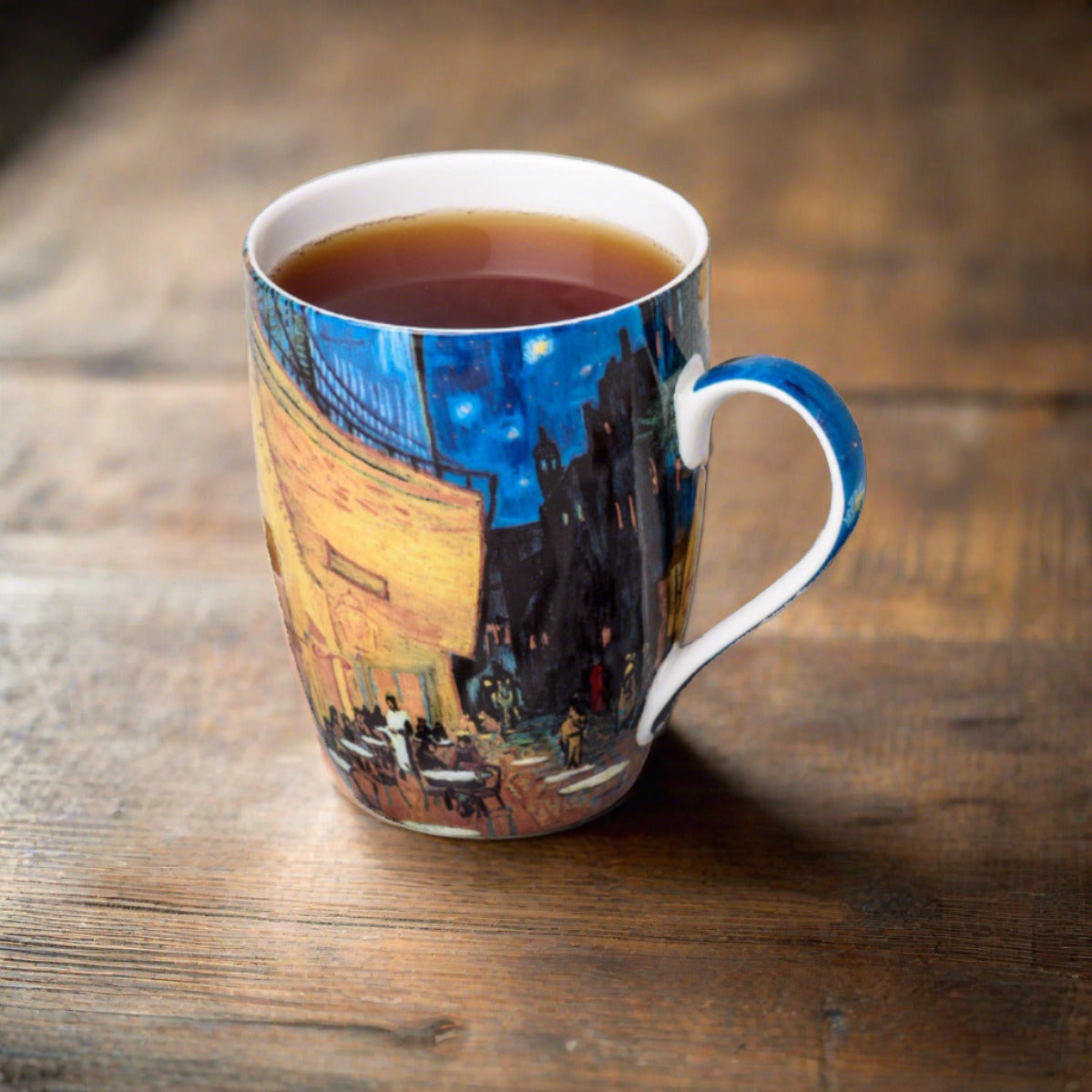Van Gogh Cafe Terrace at Night Tea Mug W/Infuser and Lid | McIntosh Shop