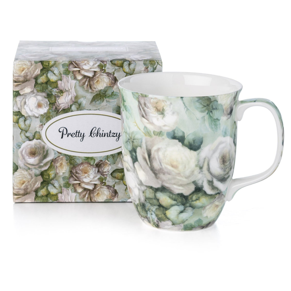 Chintz White Roses Java Mug | McIntosh Shop